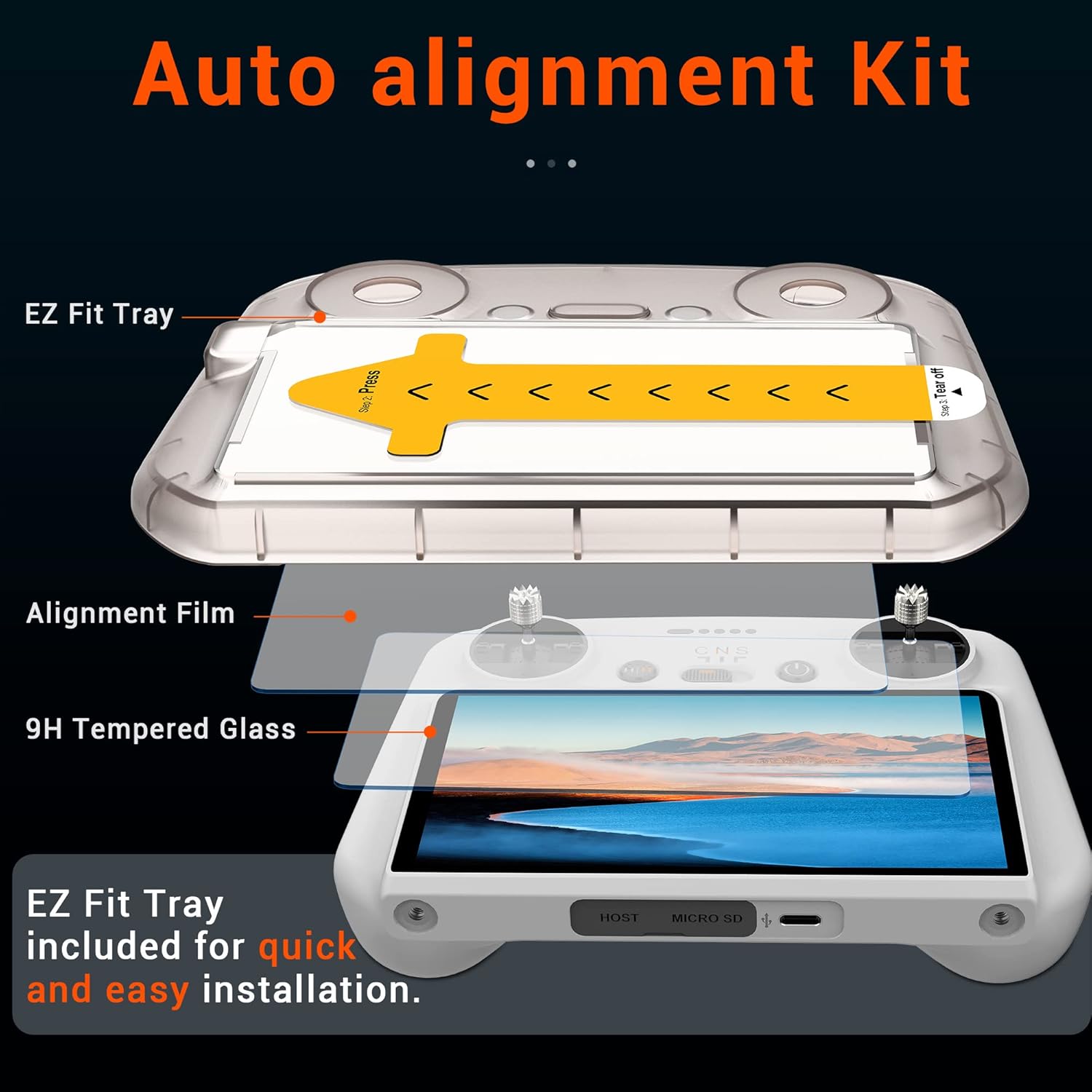 CYNOVA DJI Mini 3 Pro – Protector de pantalla con kit de alineación ...