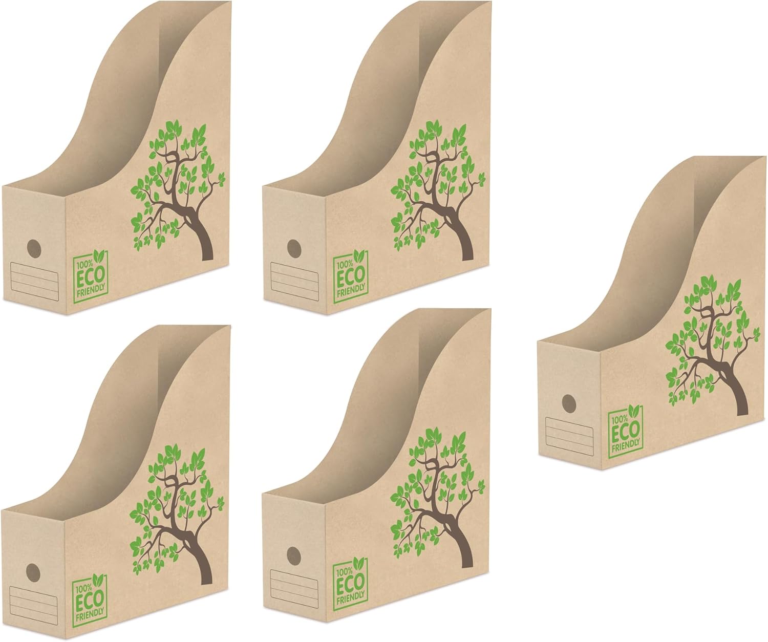 Star Online Eco Kraft Magazine File Holder Organiser Cardboard Document ...