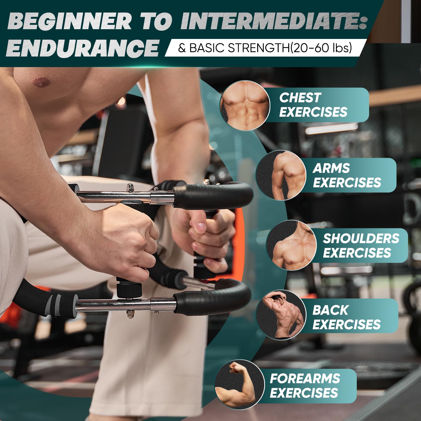 Snapklik.com : Twister Arm Trainer, Adjustable Spring Chest Expander ...