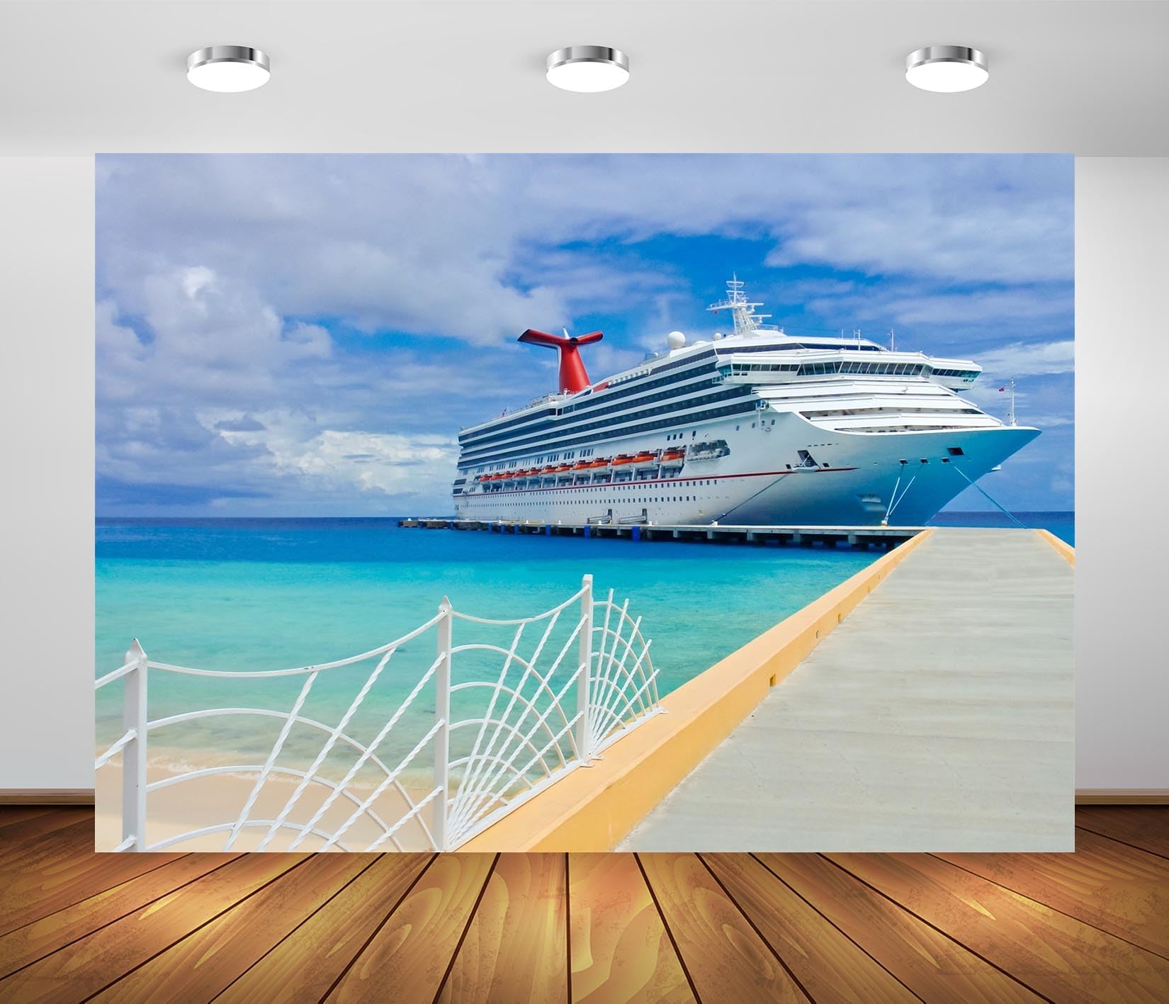 Amazon.com : BELECO 7x5ft Fabric Luxury Cruise Ship Backdrop Cruise ...