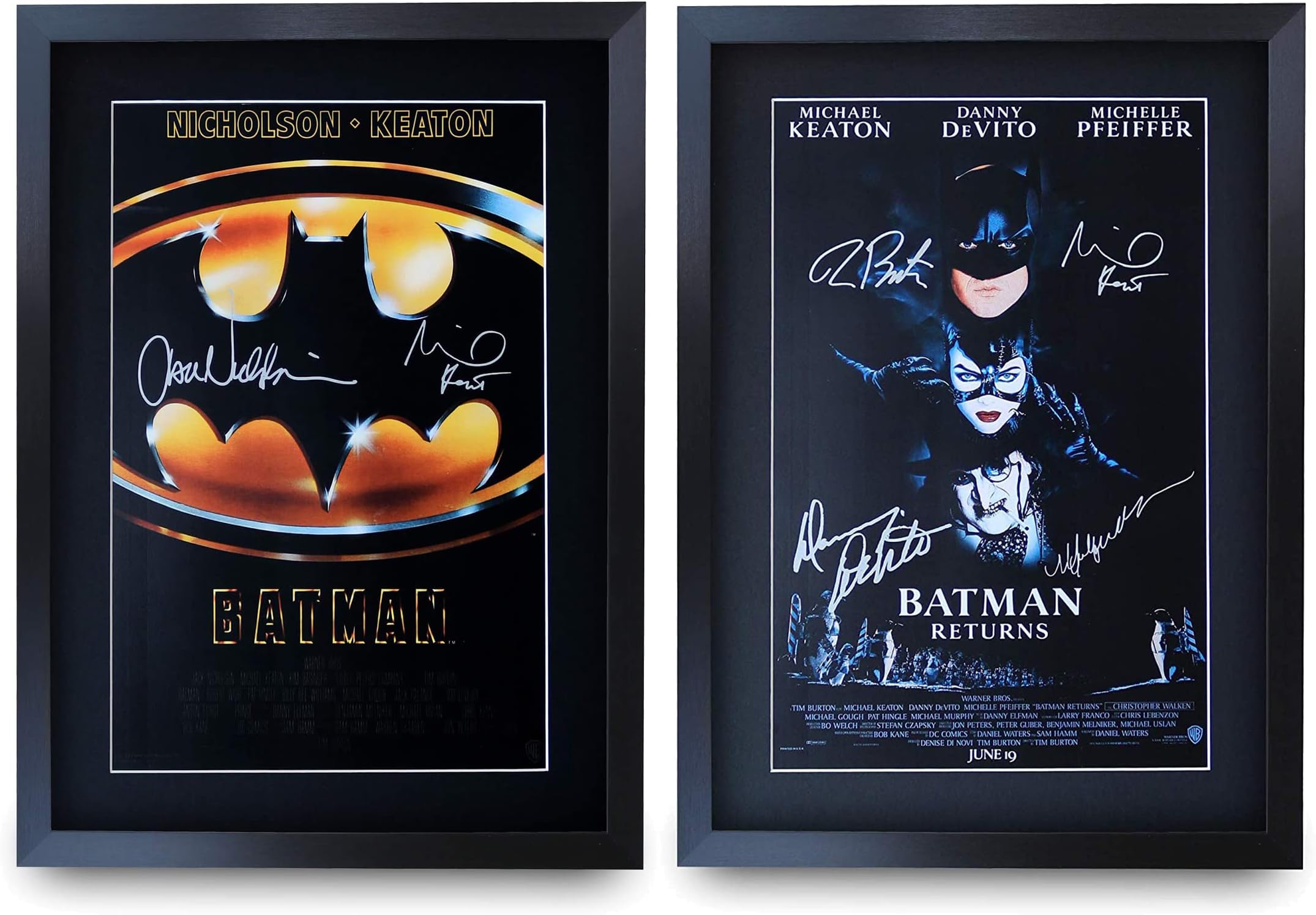 Mounted Gifts Batman The Dark Knight Cast Signed A4 Poster Photo Print ...