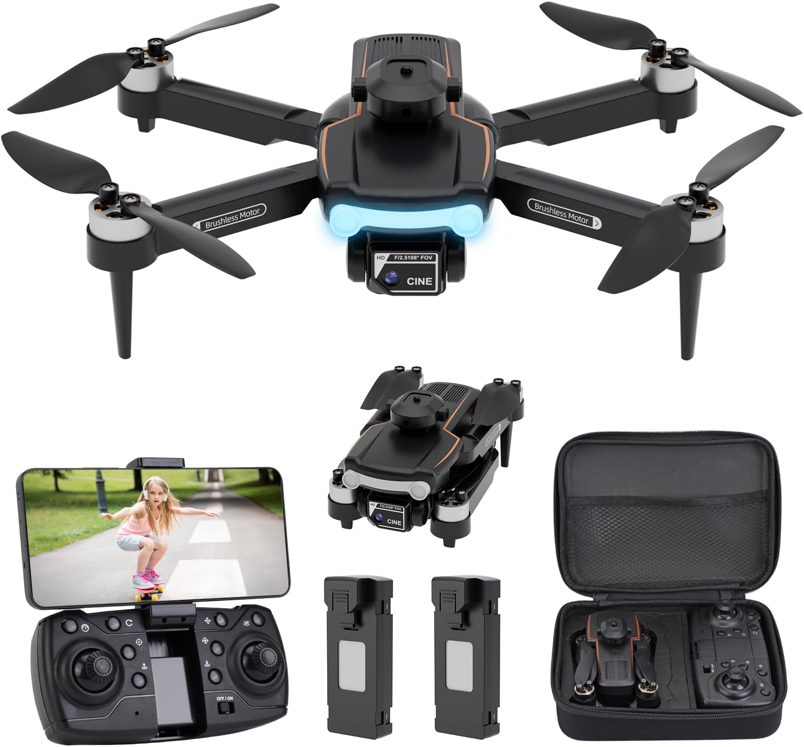 Amazon.com: E88 Drone With Dual Camera, Mobile App Control, Indoor ...