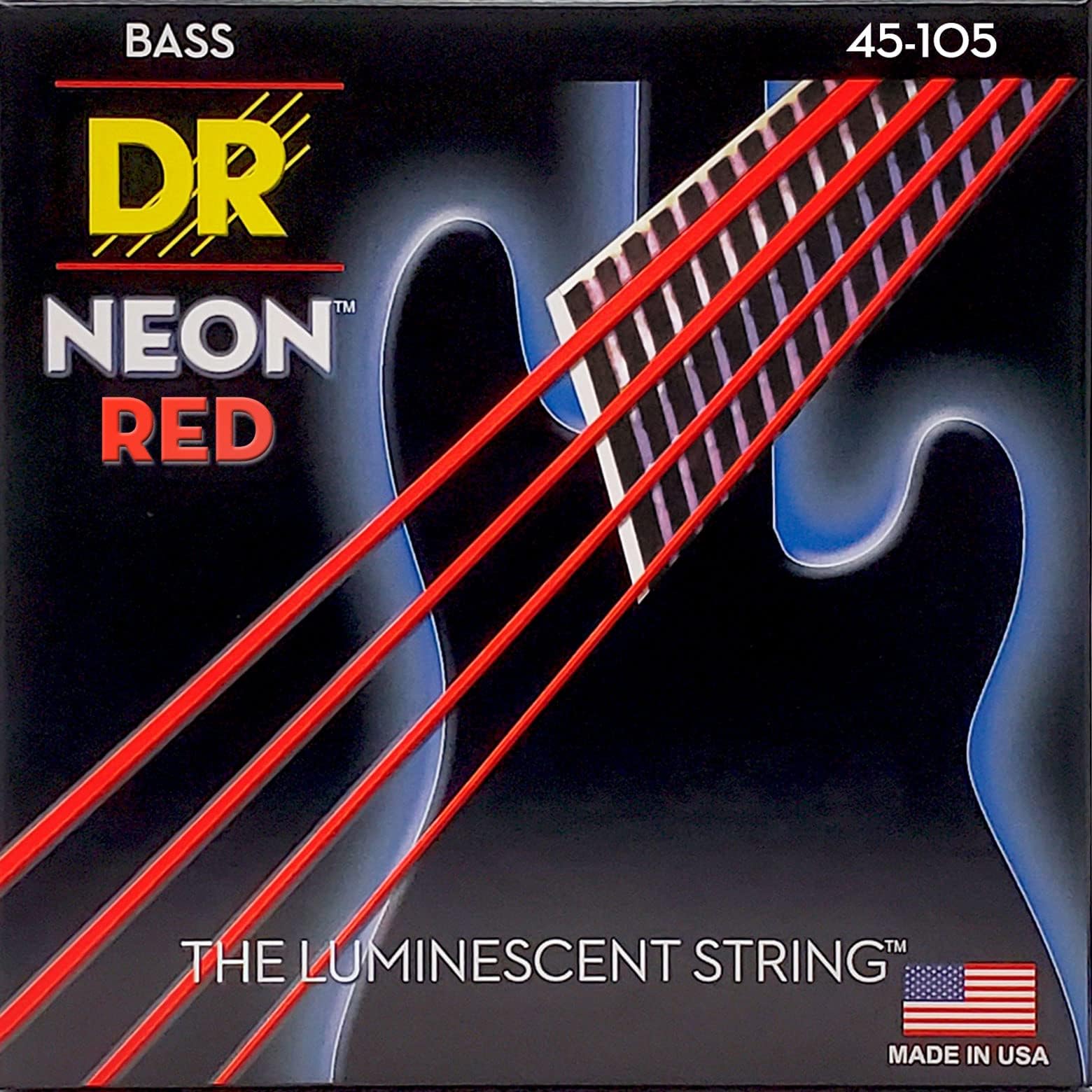 Amazon.com: DR Handmade Strings DR Hi-Def Neon Red Medium Bass Guitar ...
