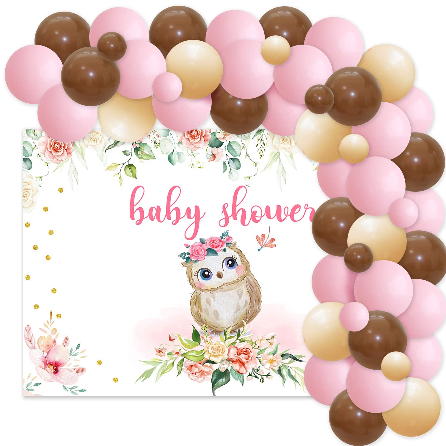 Bordes Para Baby Shower De Niña Con Temática De Búho Página 2