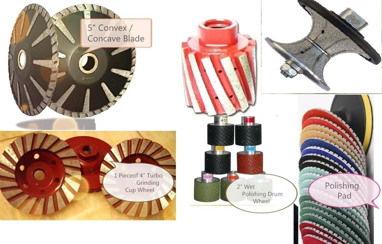 Buy 2" Wet Polishing drum zero tolerance Grinding drum cup wheel 5 ...