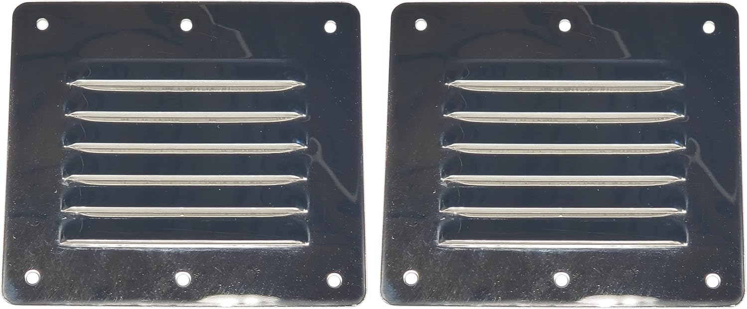 Amazon.com: (2 Pack) 5" x 4.5" BBQ Smoker Grilling Air Vent (Stainless ...