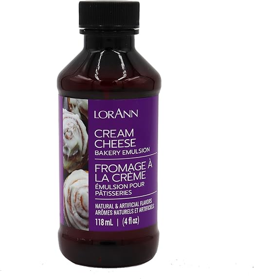 LorAnn Cream Cheese Bakery Emulsion, 4 oz - Intense Cream Cheese Flavor ...