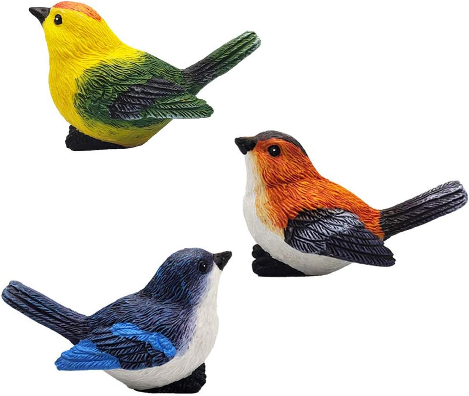 Amazon.com: Beauy Girl 3 Pcs Miniature Bird Decorative Figurines Garden ...