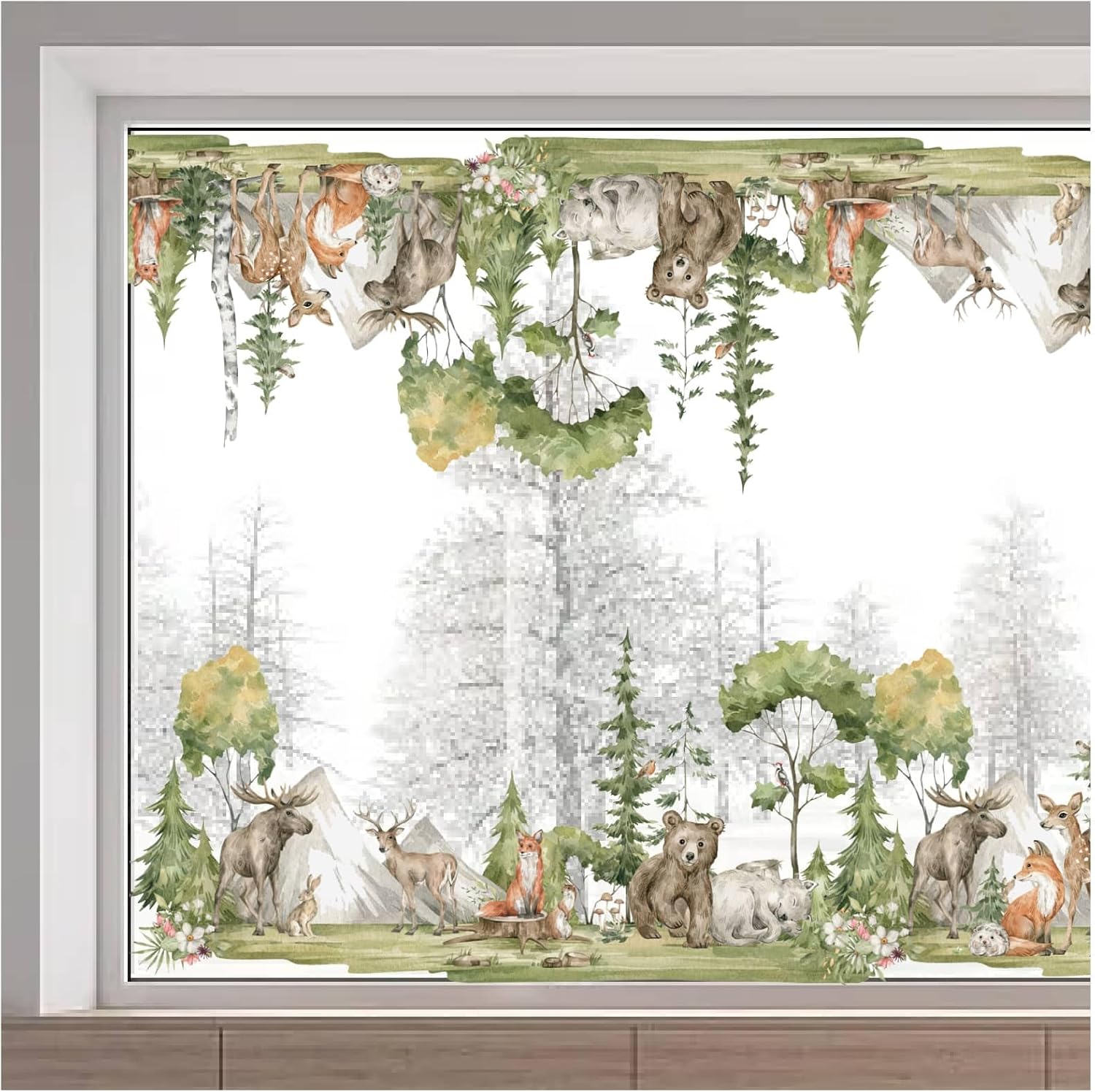 Amazon.com: GORGECRAFT 46x15/116x38cm Woodland Forest Animal Wall ...