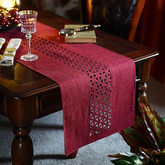 Amazon.com: ARTABLE Rectangle Table Runners Fabric Home Garden Table ...