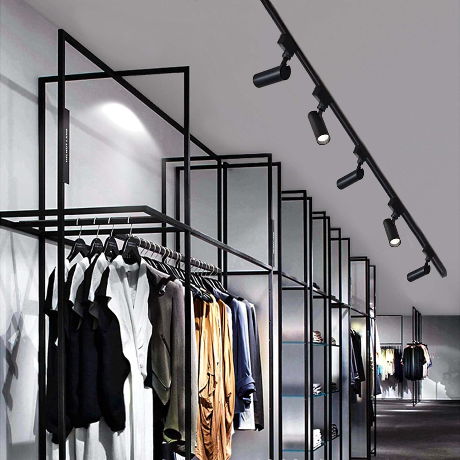 Large Retail Track Lighting For Large Areas OL11301BK Londontowne