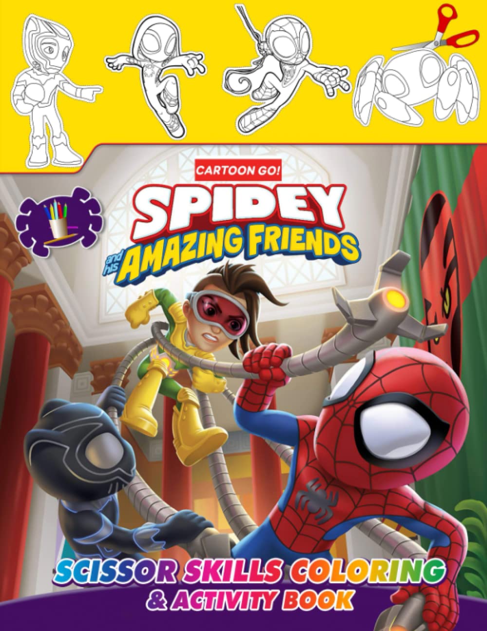 Buy Spidey and His Amazing Friends Scissor Skills Coloring & Activity ...