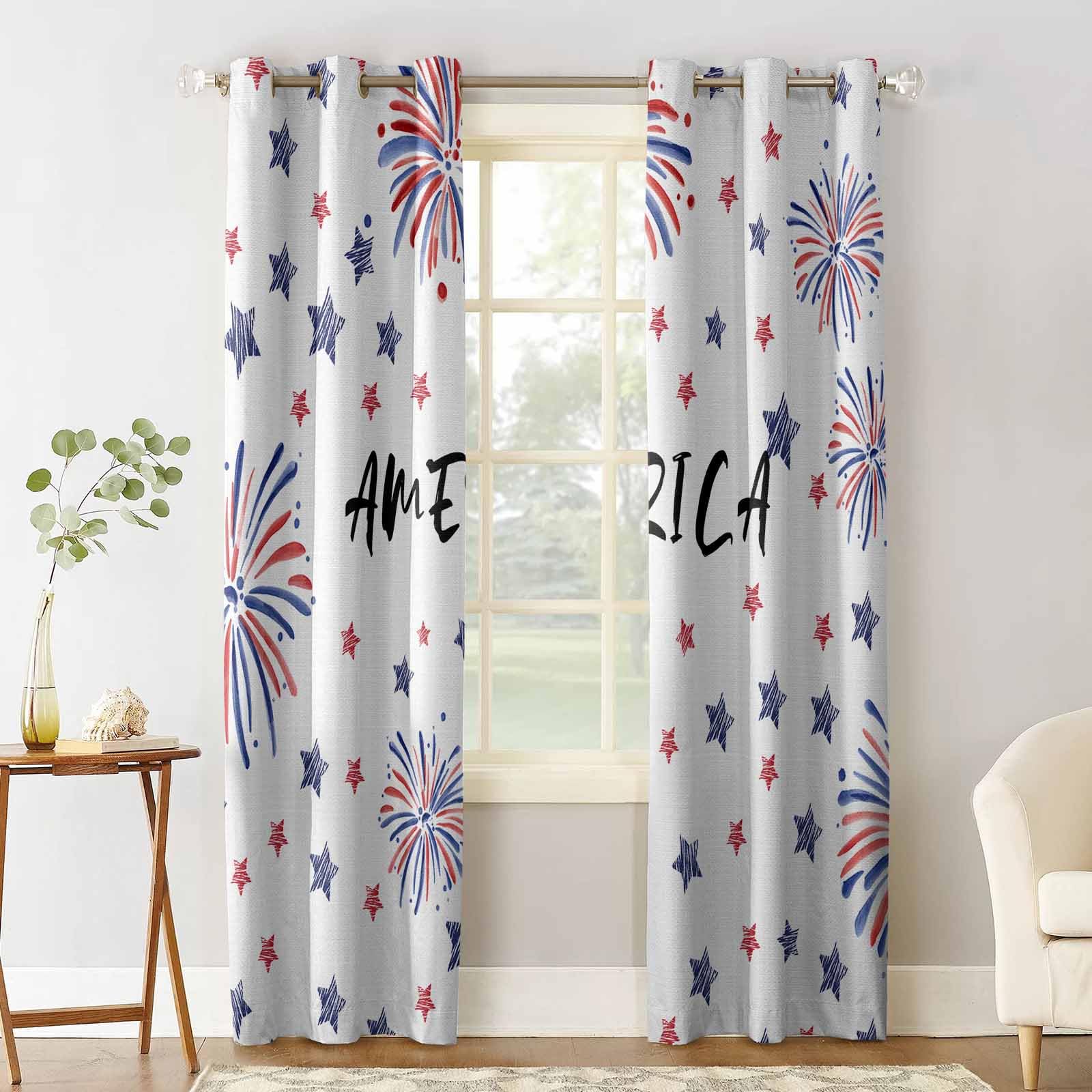 Patriotic Curtains Amazon.com: Stars Freedom Patriotic Blackout