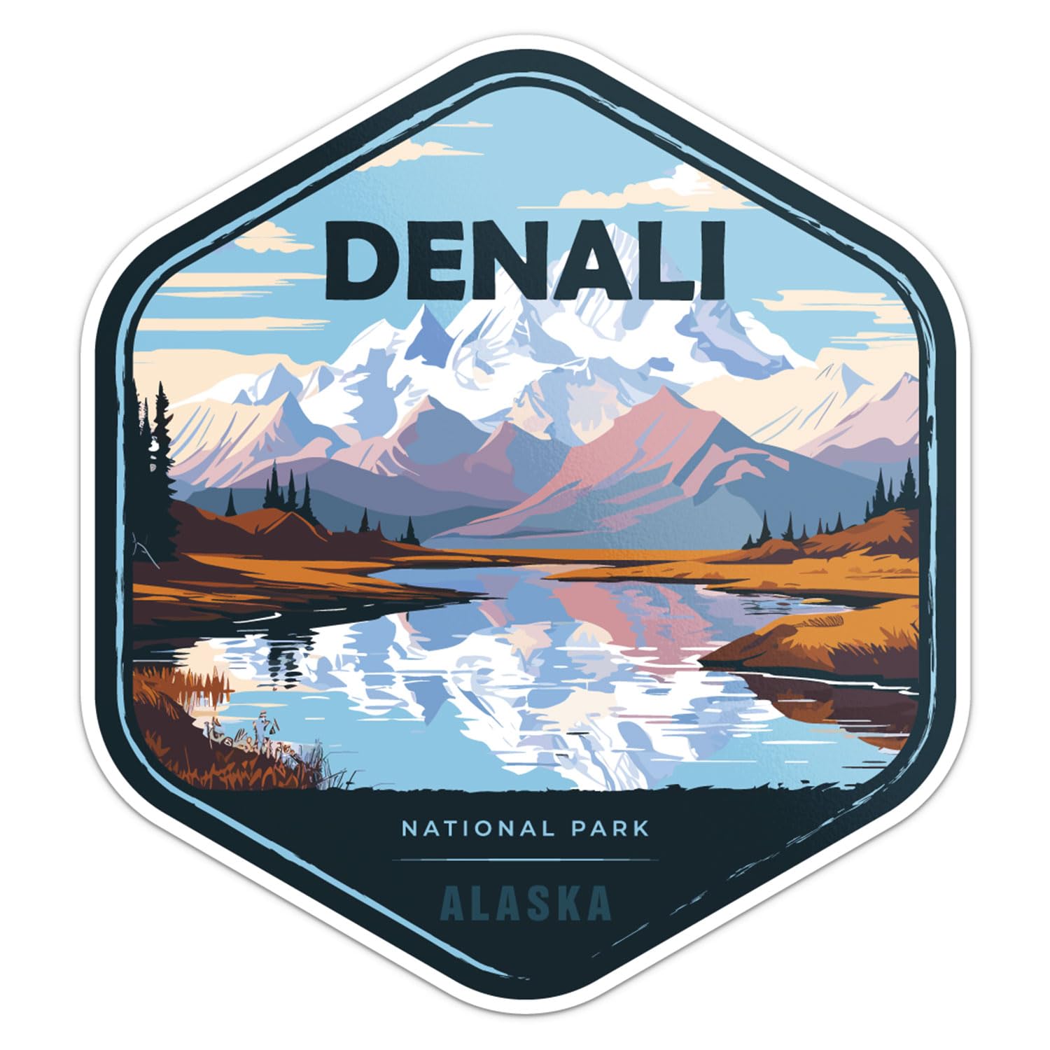 Amazon.com - Denali National Park Sticker - Waterproof Vinyl Decal for ...