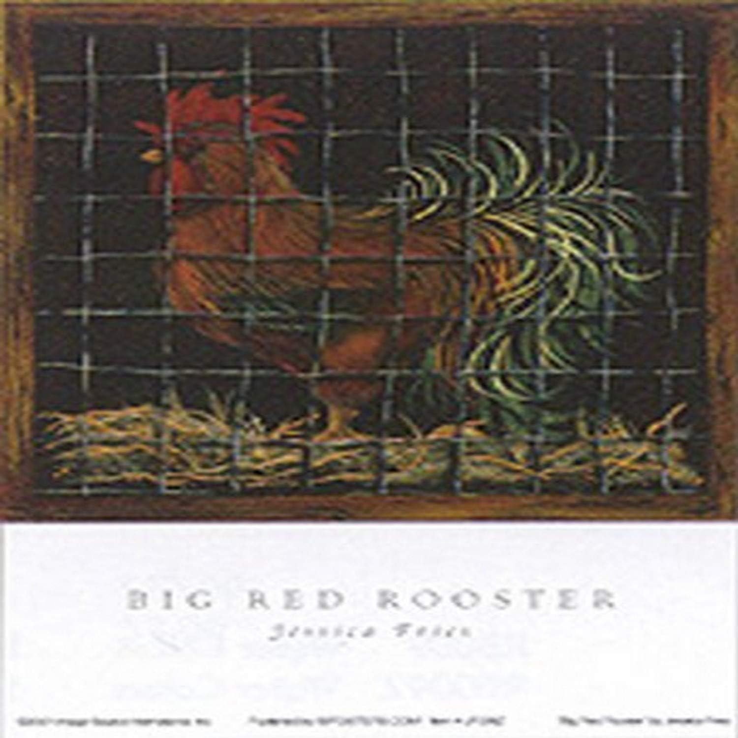 Big Red Rooster by Jessica Fries 7 X 5 Poster : Amazon.ca: Home