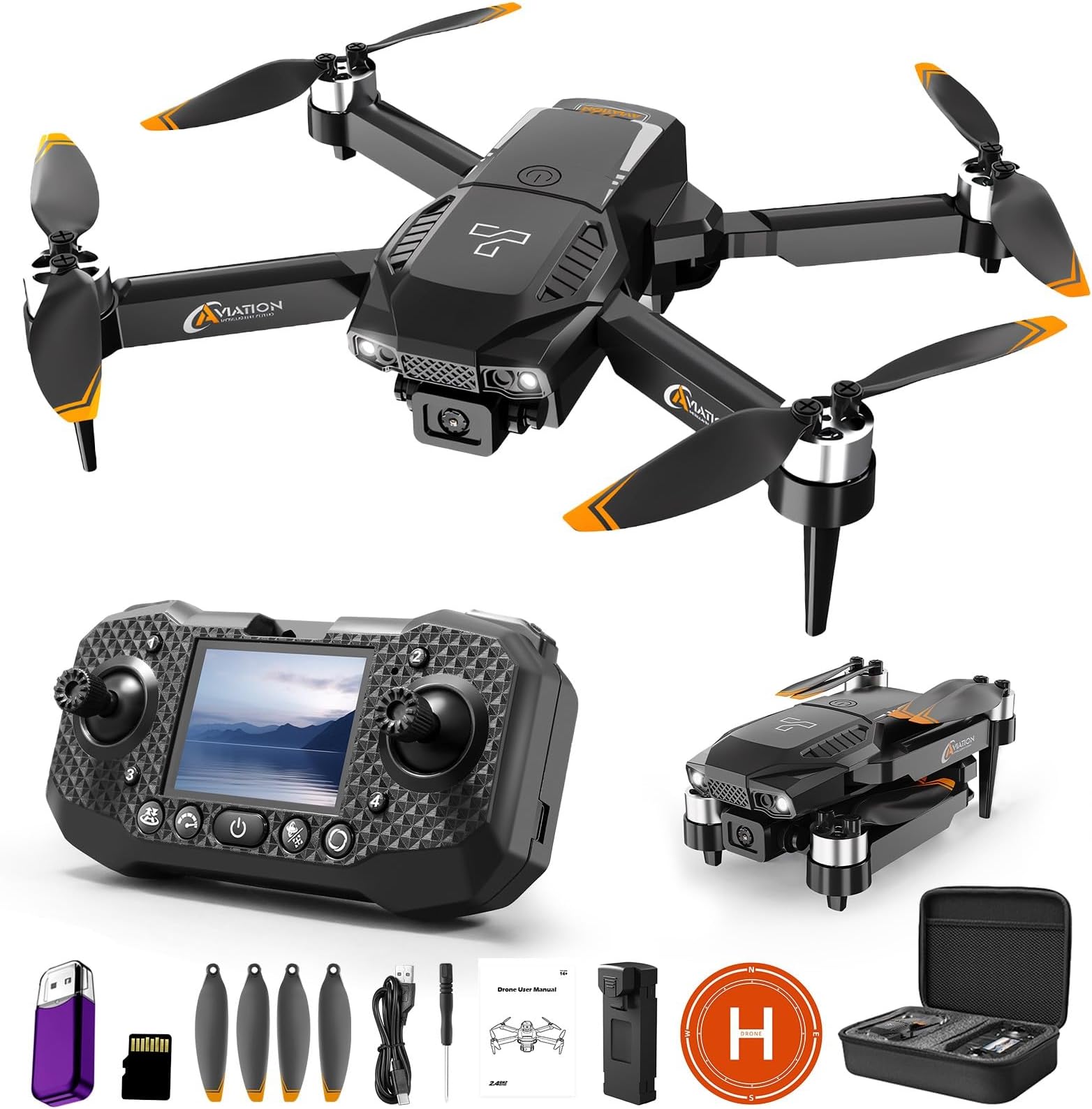 Amazon.com: Screen Remote Control Drone With 1080P Camera Brushless ...