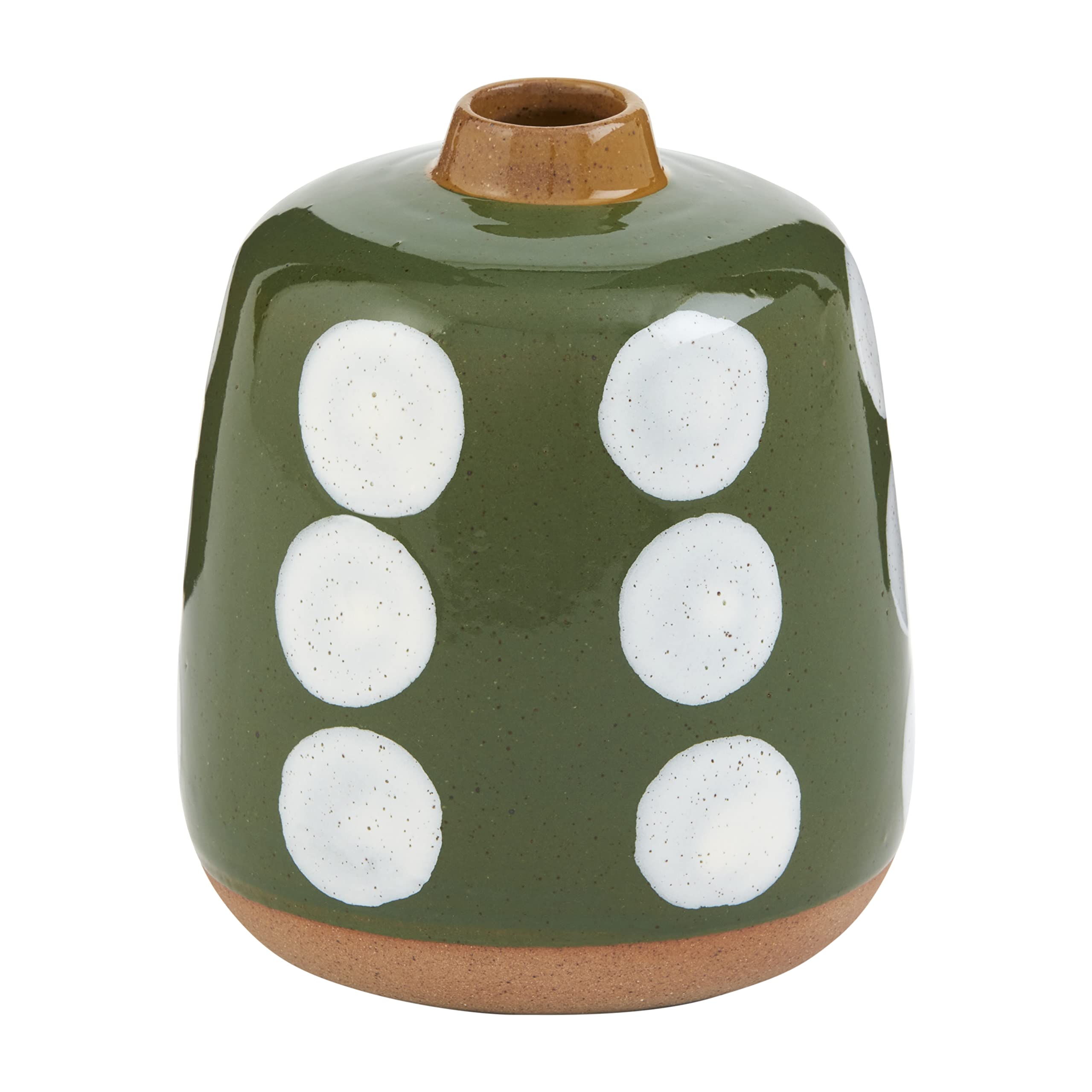 Amazon.com: Mud Pie Floral Dot Bud Vase, Small, 4 1/4" X 3 1/2" Dia ...
