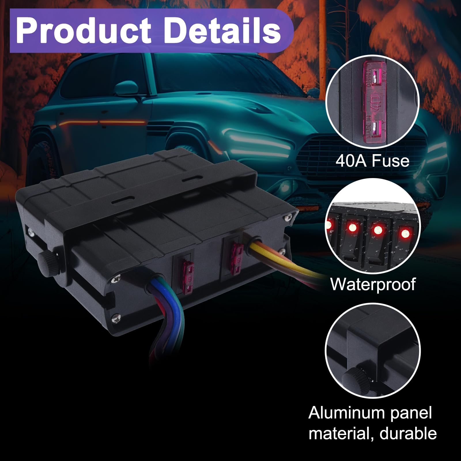 Snapklik.com : 6 Gang Switch Box Rocker Toggle Switch Panel 12V Rocker ...