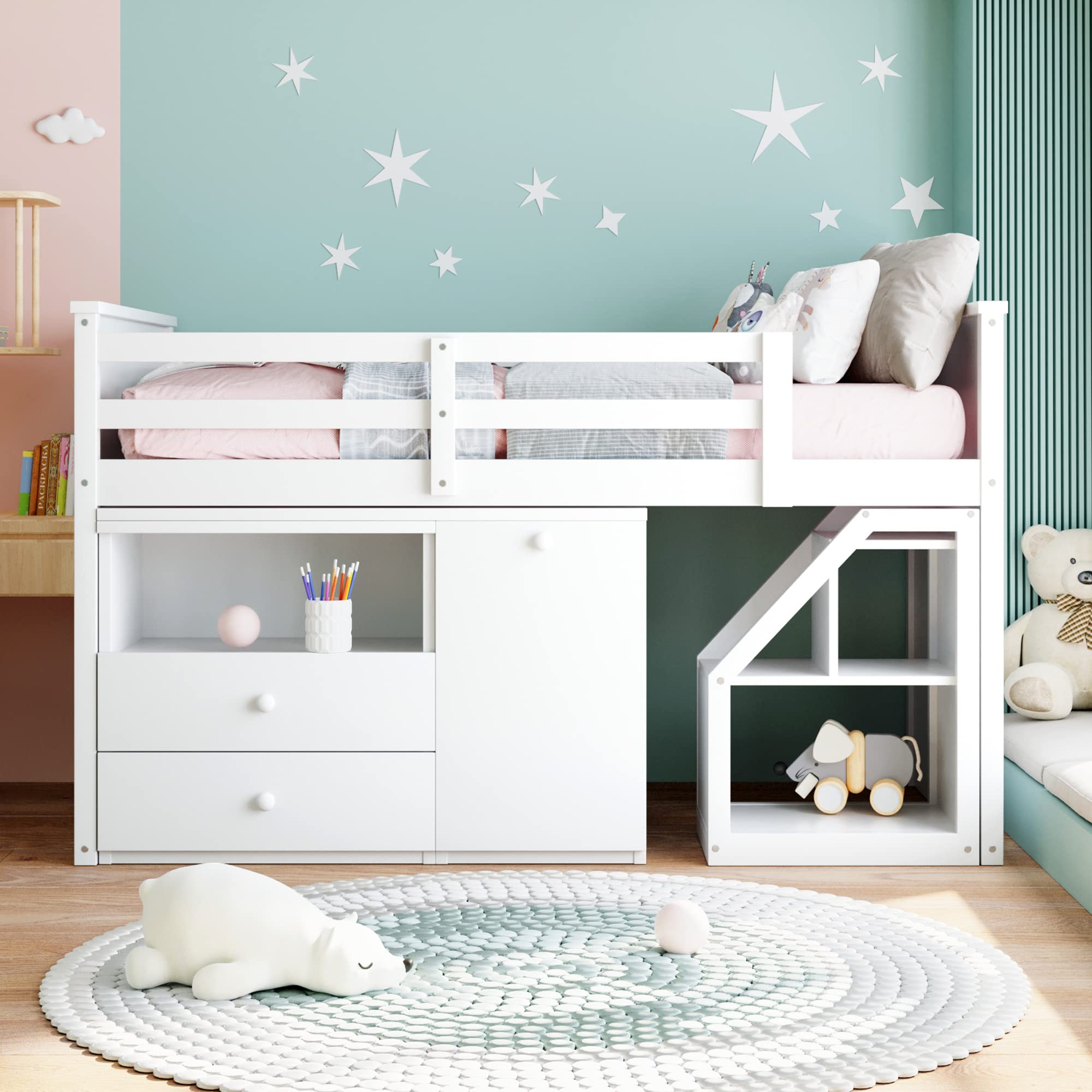 Captain S Bed With Desk And Stairs