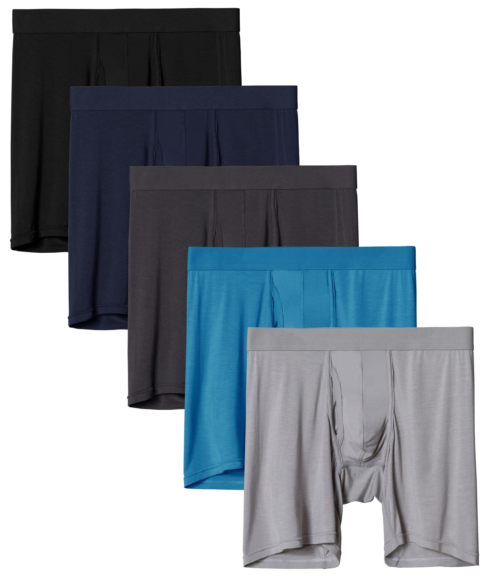 Snapklik.com : Youlehe Mens Underwear Soft Rayon Boxer Briefs Stretch ...