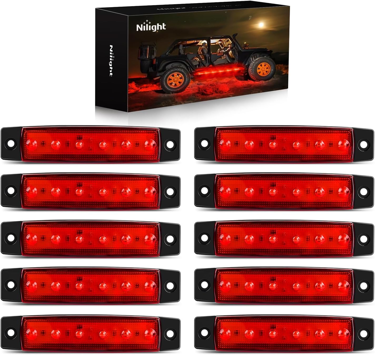 Amazon.com: KAX 10Pcs 3 Led Trailer Light 3.9 Inch Front Rear Side ...