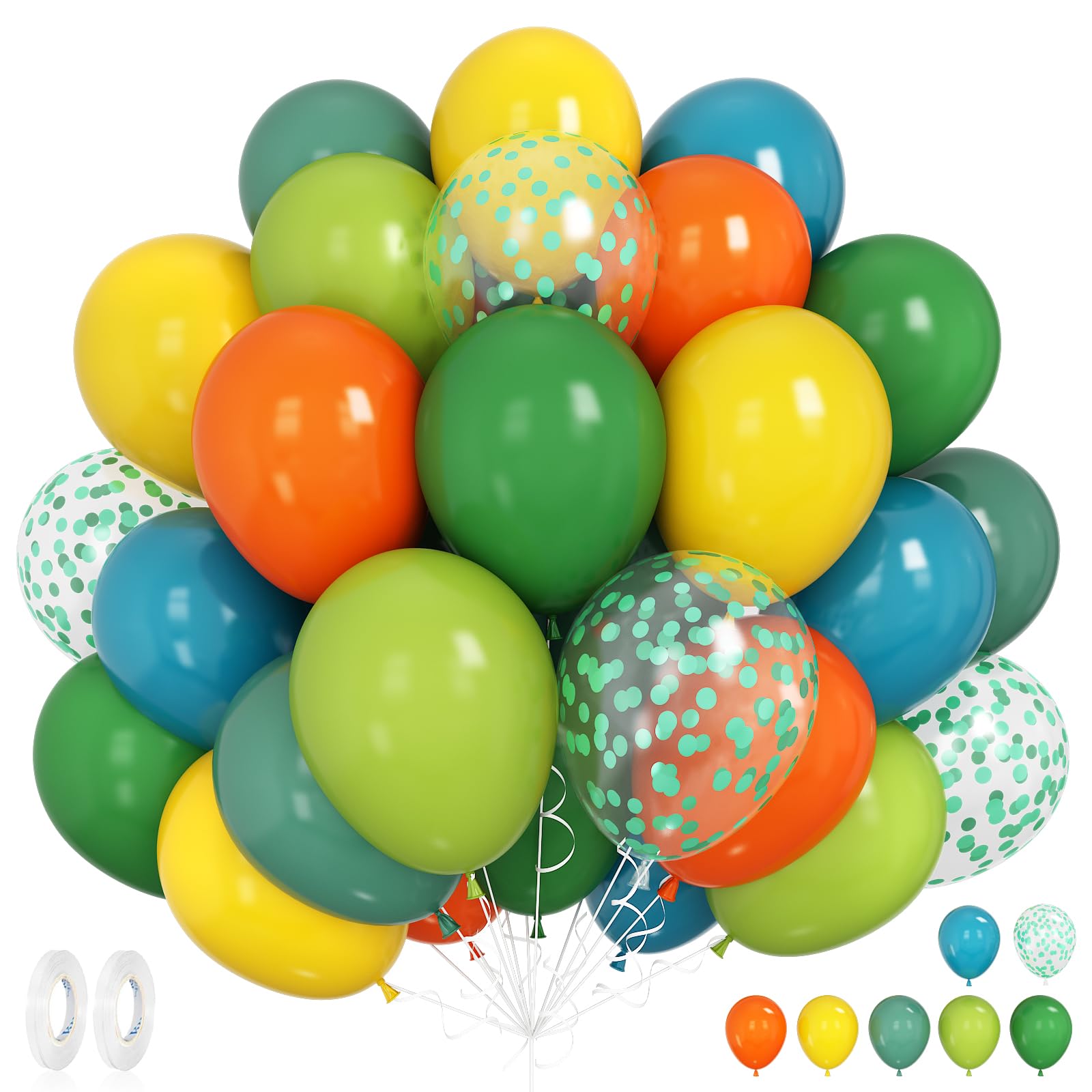 Amazon.com: Green Orange Yellow Balloons, 60 PCS 12 Inch Sage Green ...