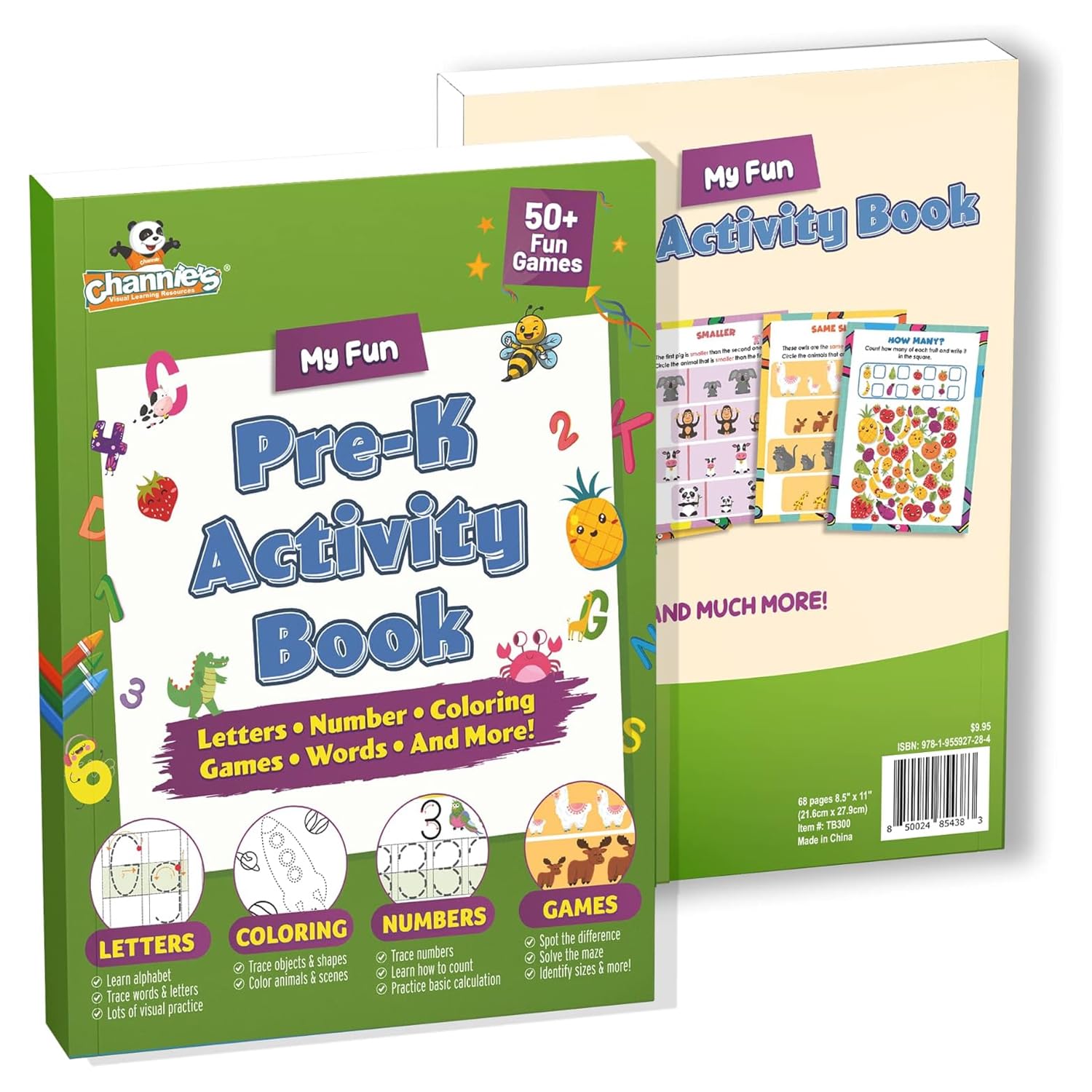 Snapklik.com : Channies Pre-K Activity Book, Preschool Workbook