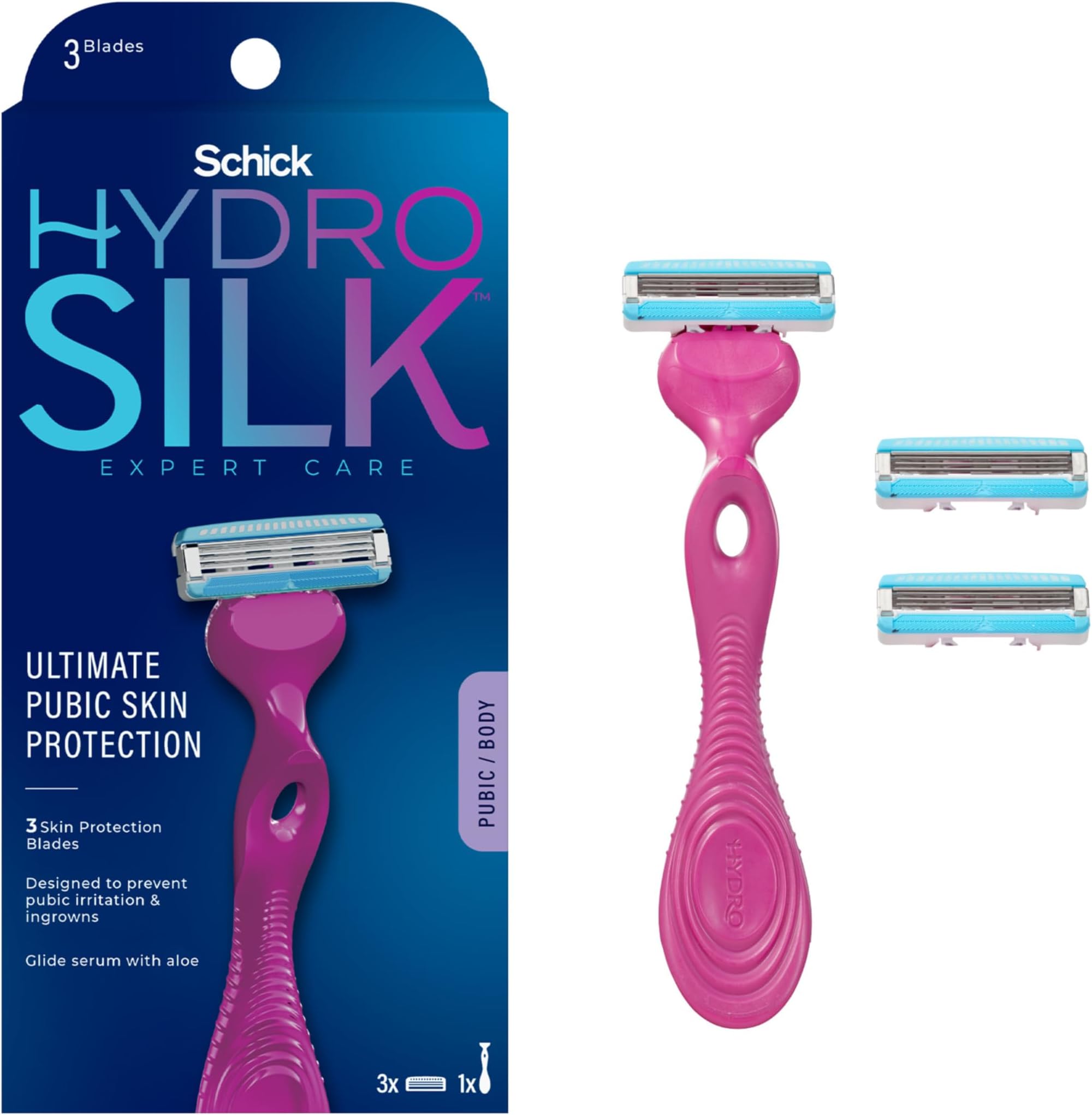 Amazon.com: Schick Hydro Silk Ultimate Pubic Skin Protection, Bikini Razor | Razors for Women ...