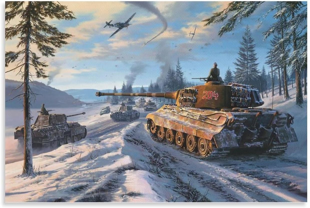 Amazon.com: War Art Poster WW2 World War Two Winter Offensive German ...