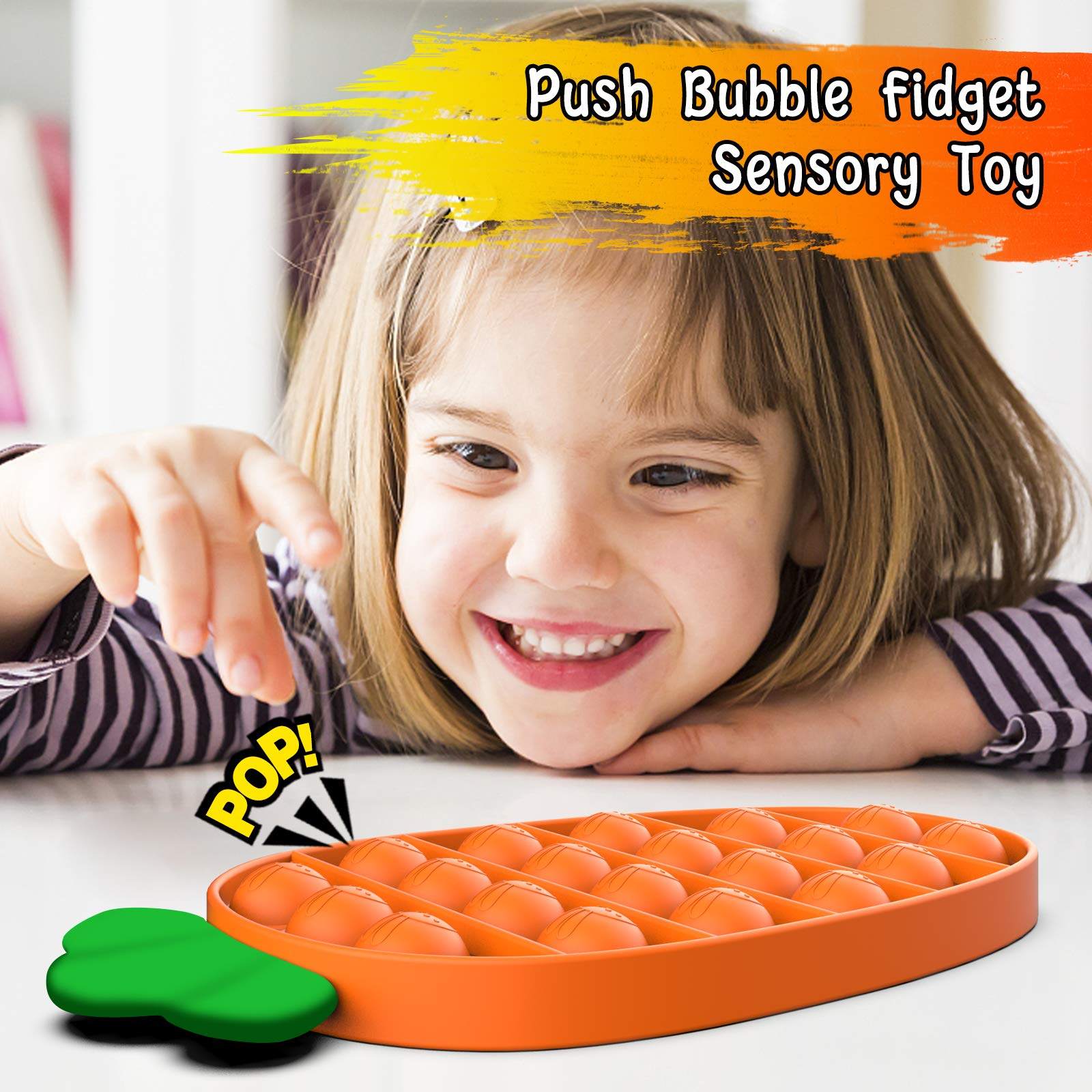 Buy Yefun Push Bubble Sensory Fidget Toy, Stress Relief Special Needs ...