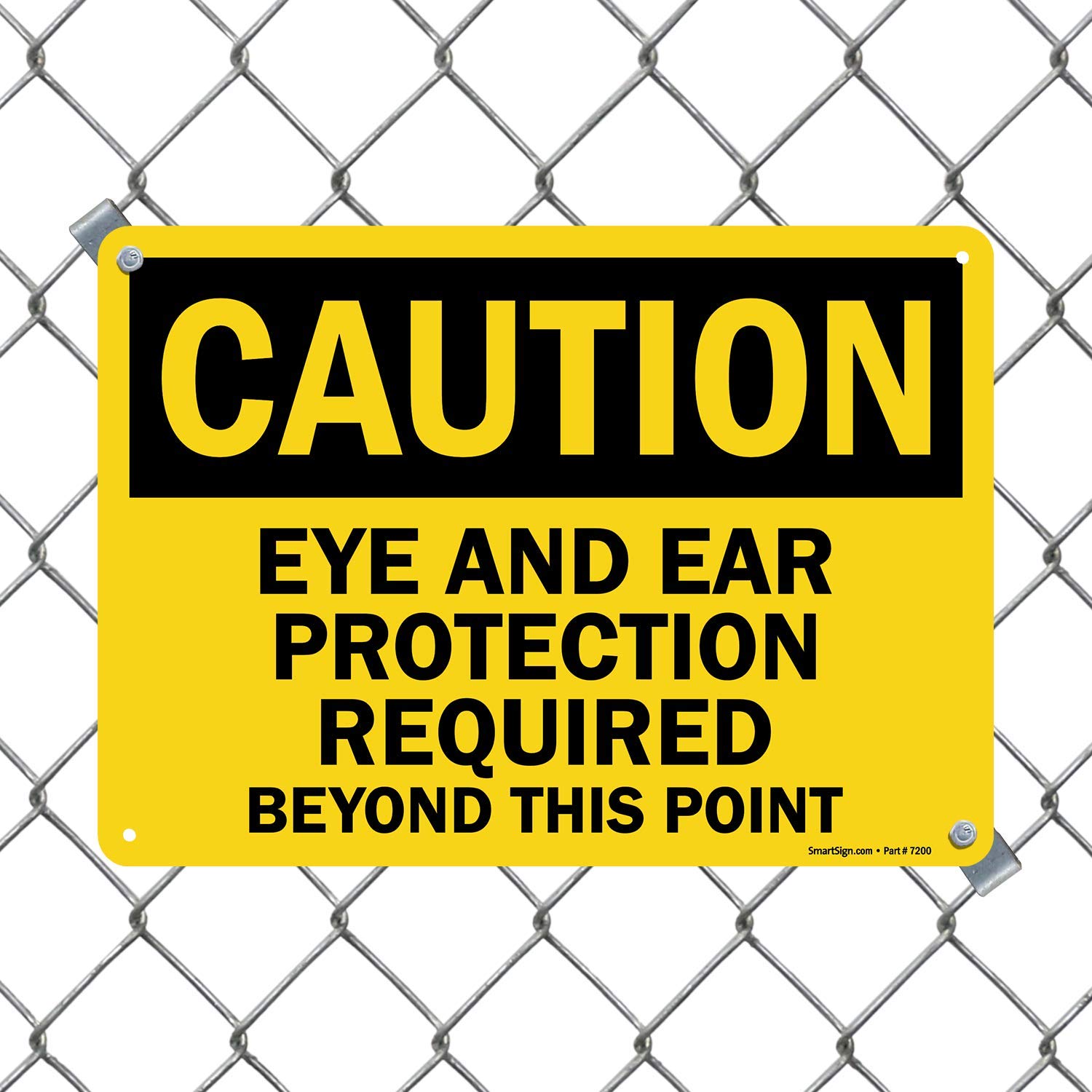 Workplace Safety Hearing Protection Required Sign - 10x14 Plastic ...