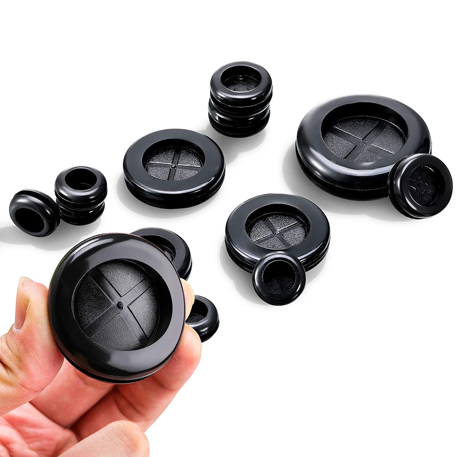 Round Rubber Plug Hole Grommet Kit 52pcs 6size Double Sided Round ...