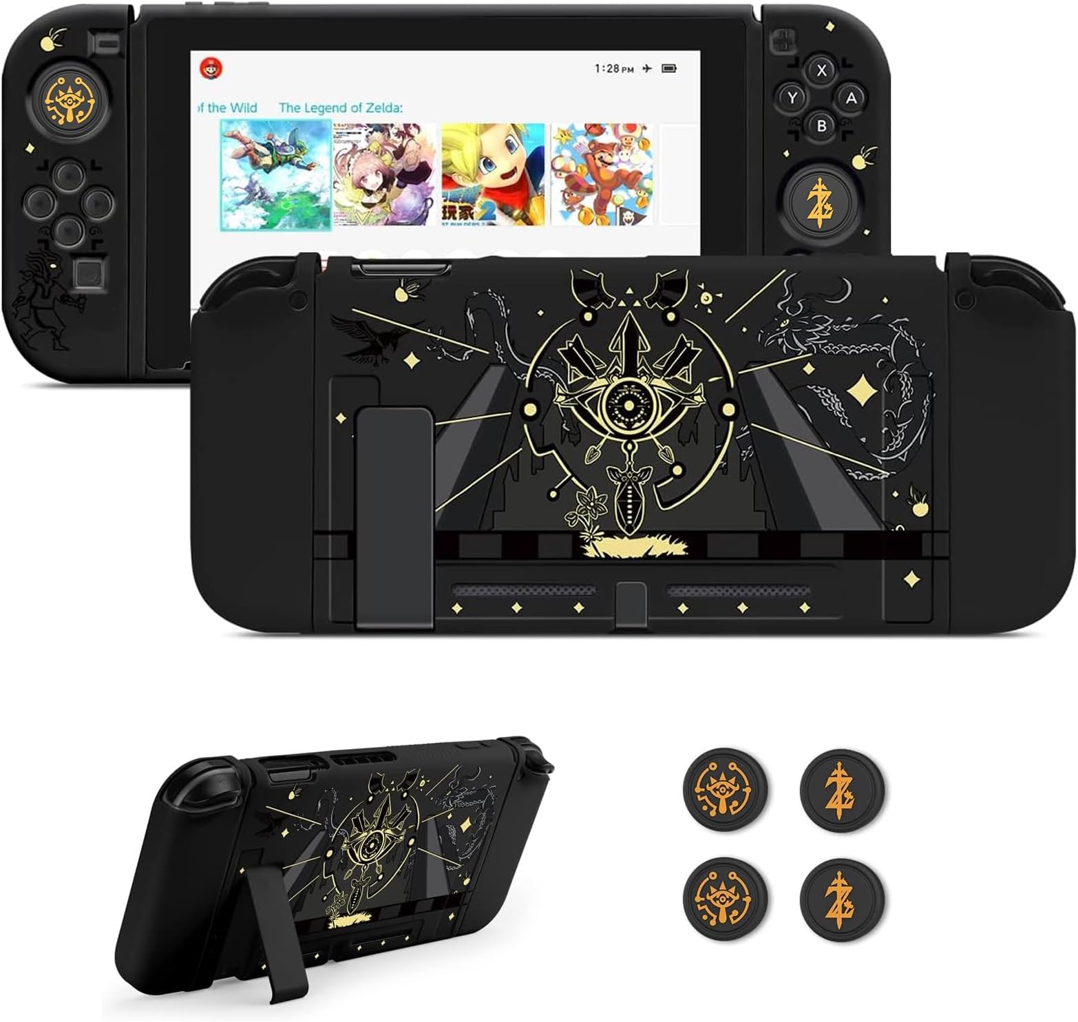 JINGDU Switch Protective Case for Nintendo Switch NS, Dockable Soft TPU ...