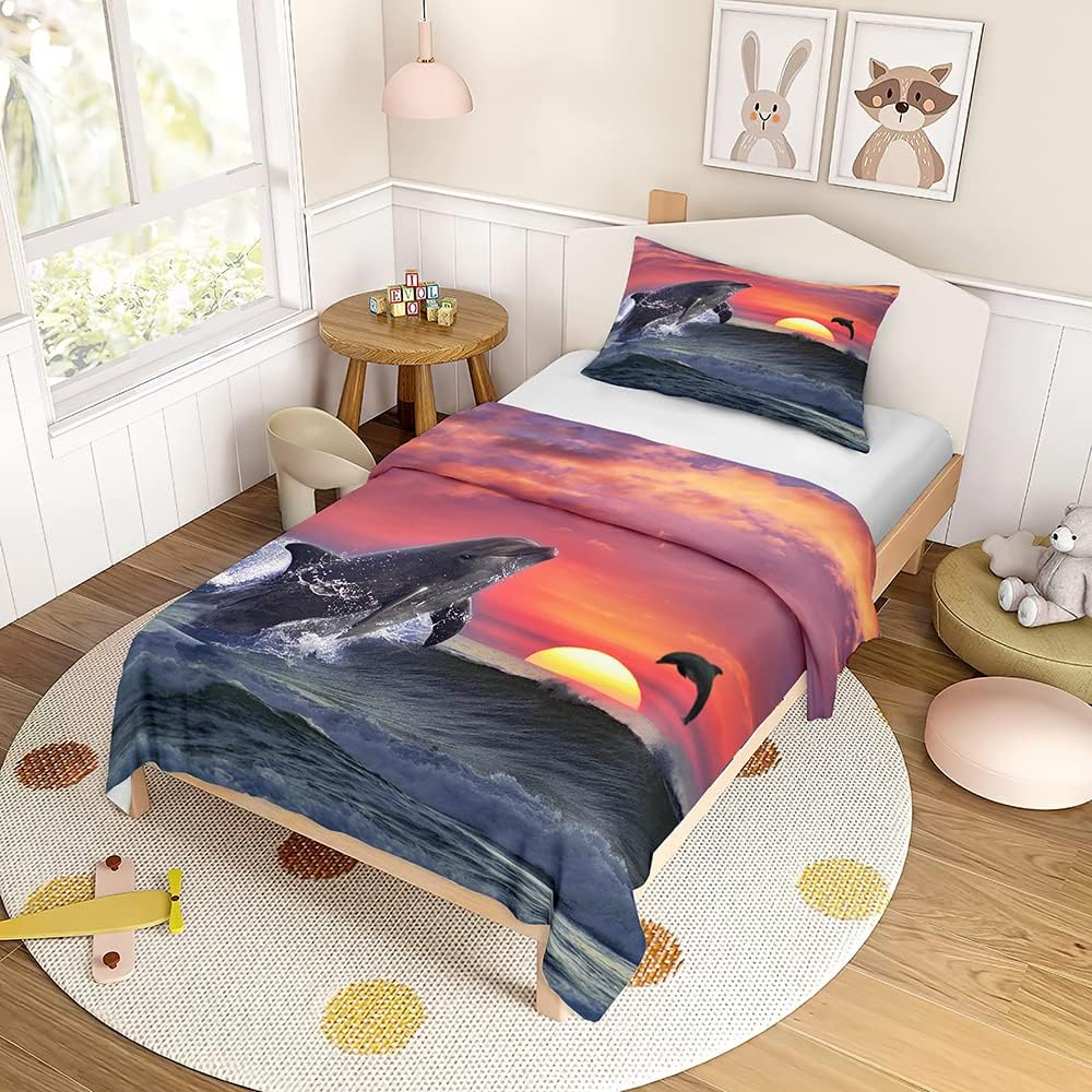 FANSU Single Duvet Cover Set Kids Bedding 2 Pieces Boys Girls Cartoon ...