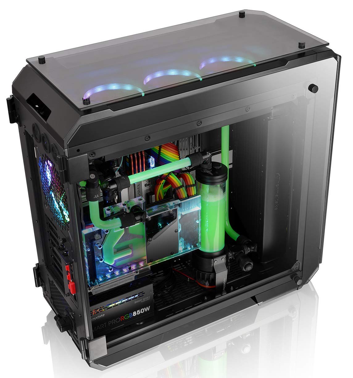Thermaltake View 71 TG RGB Plus 4-Sided Tempered Glass Vertical GPU ...