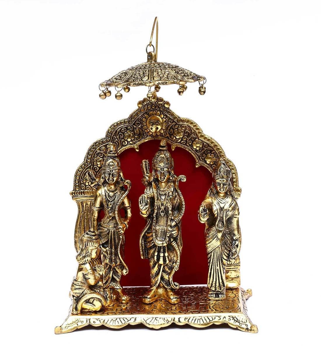 Buy Brass Lord Ram Darbar Murti | Rama Sita Lakshman Hanuman Statue ...