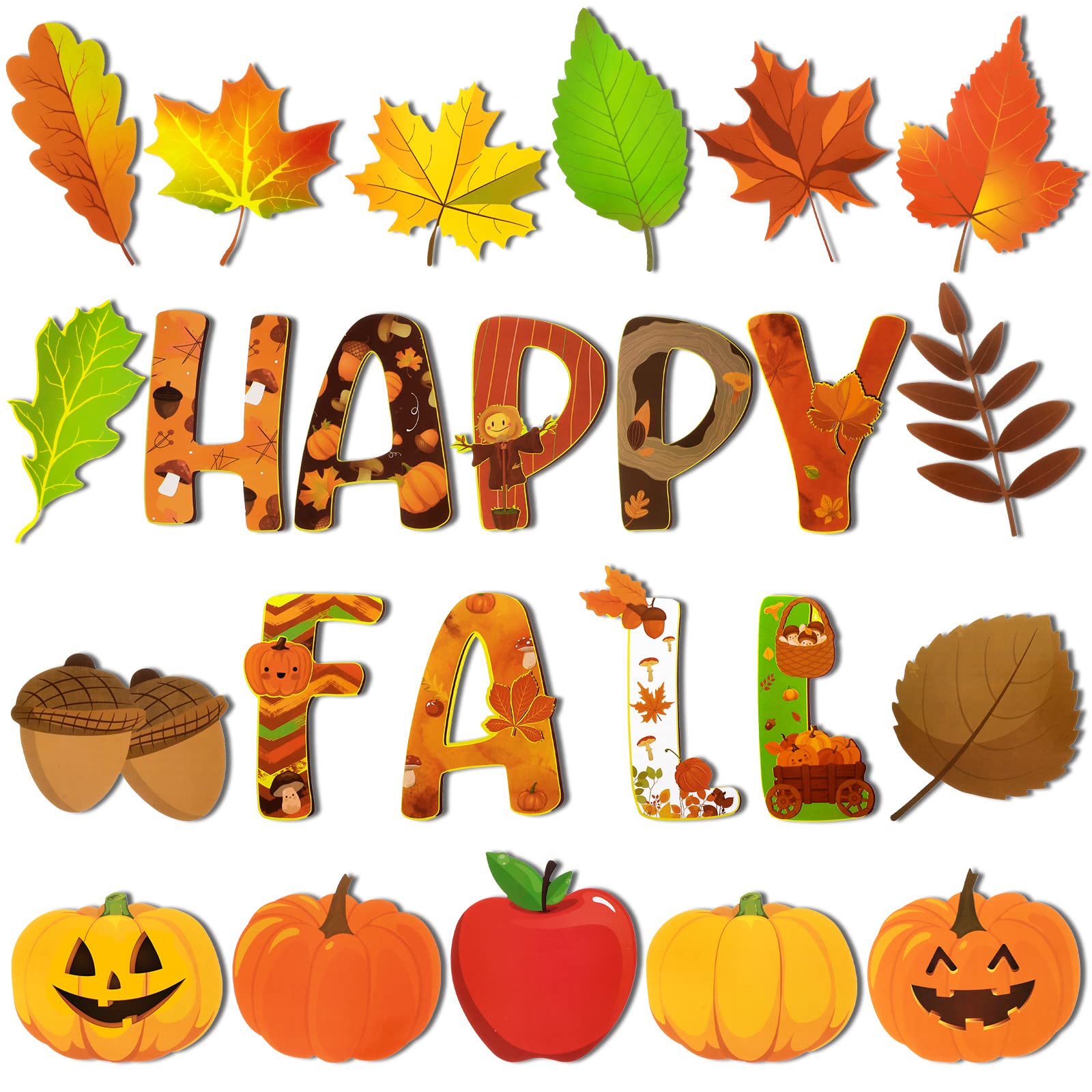 Snapklik.com : 68 Pieces Thanksgiving Classroom Decoration Fall ...