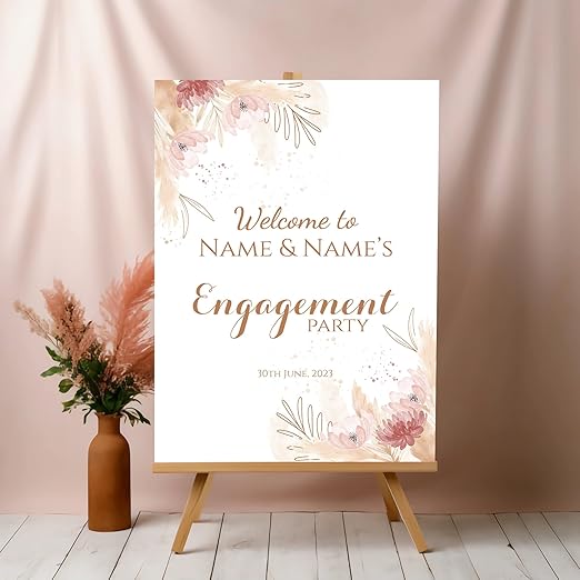 Pampas Engagement Party Welcome Sign, A1, A2, A3 or A4, Engagement ...