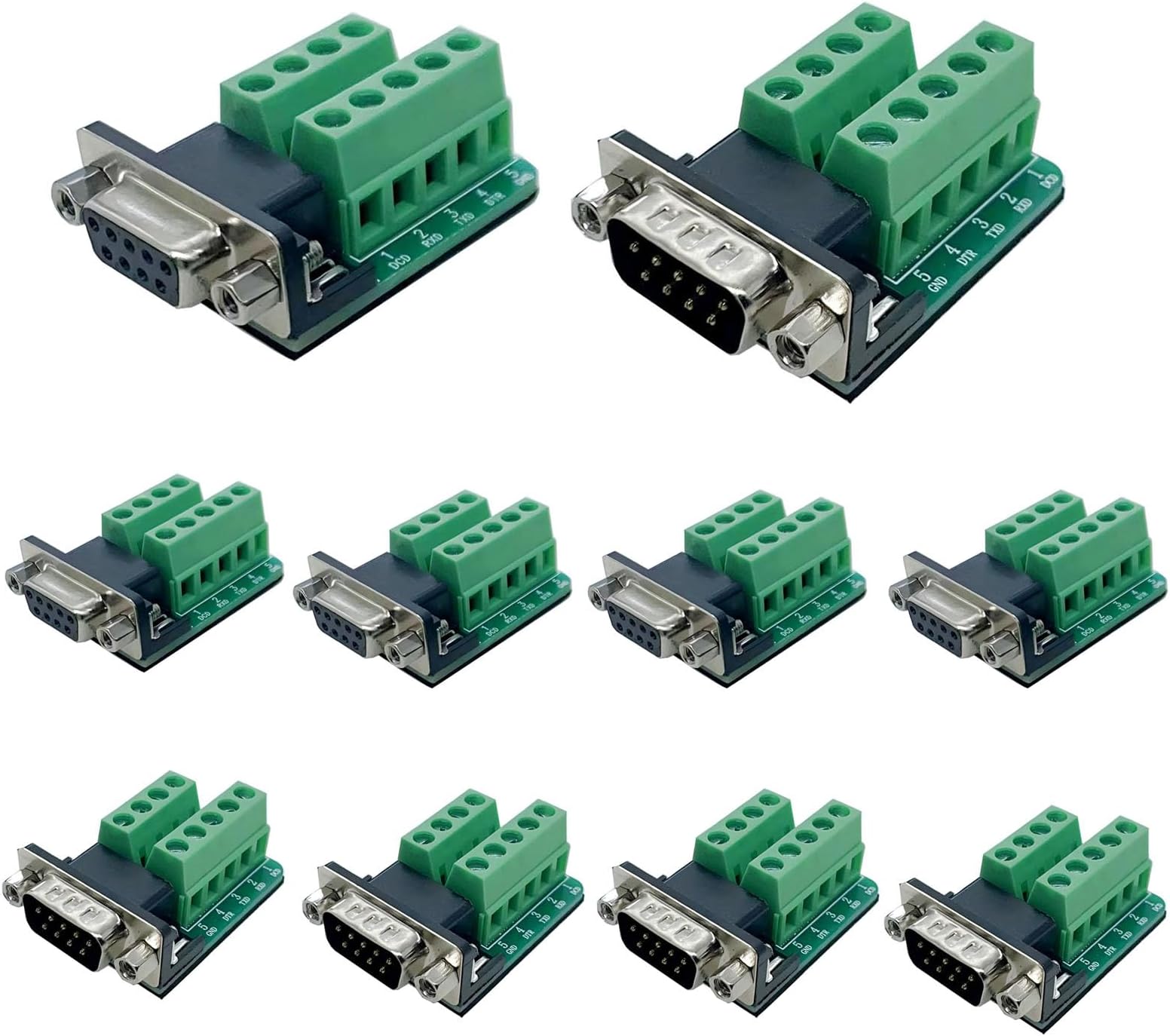 Amazon.com: Futheda 5PCS D-SUB DB9 RS232 Interface Breakout Board ...