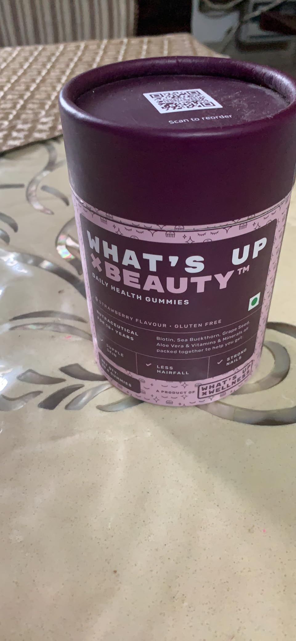 What's Up Wellness Biotin Gummies for Hair Growth, Bright Skin & Strong ...