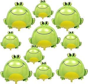 Amazon.com: 10PCS Green Frog Foil Balloons Large Inflatable Air Cute ...