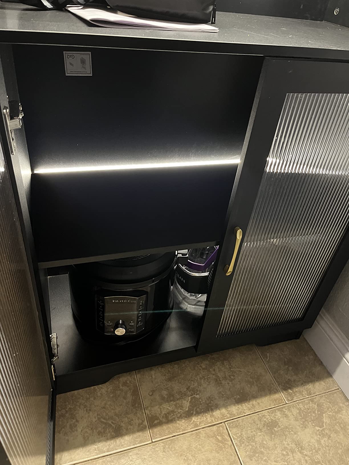 $42/mo - Finance LVSOMT 67" LED Storage Cabinet with Charging Station ...