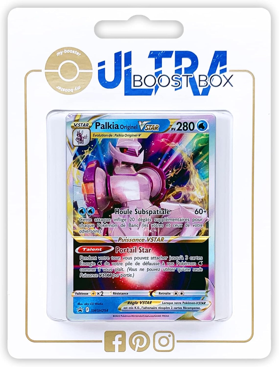 Palkia Originel VSTAR SWSH254 Full Art - Ultraboost X Epée et Bouclier ...