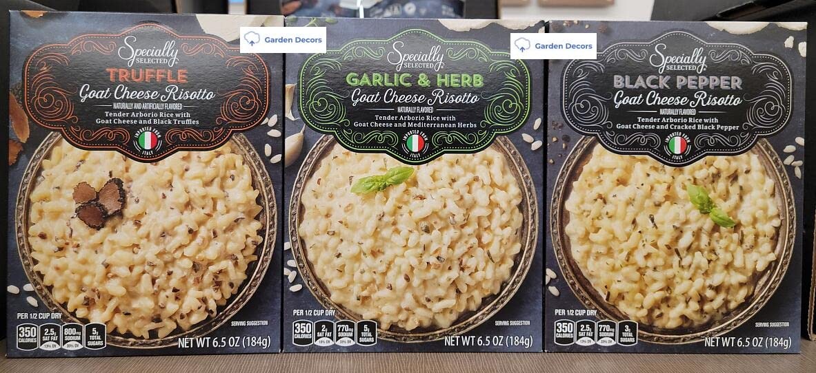 Amazon.com : Specially Selected Goat Cheese Risotto Assorted Varieties: Garlic & Herb, Black ...