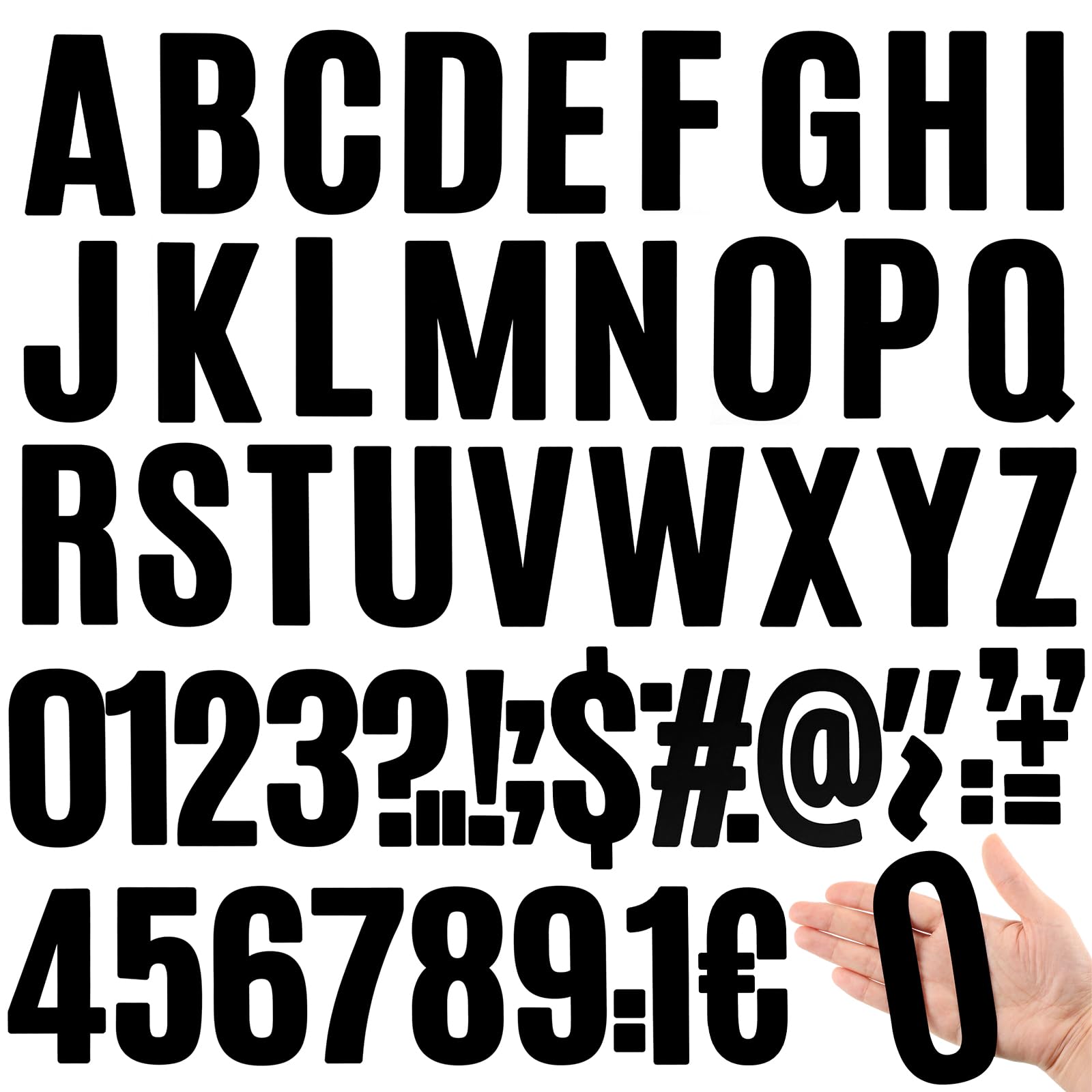 Amazon.com: Qilery 318 Pcs 32 Sheets 5 Inch Letter and Number Stickers ...