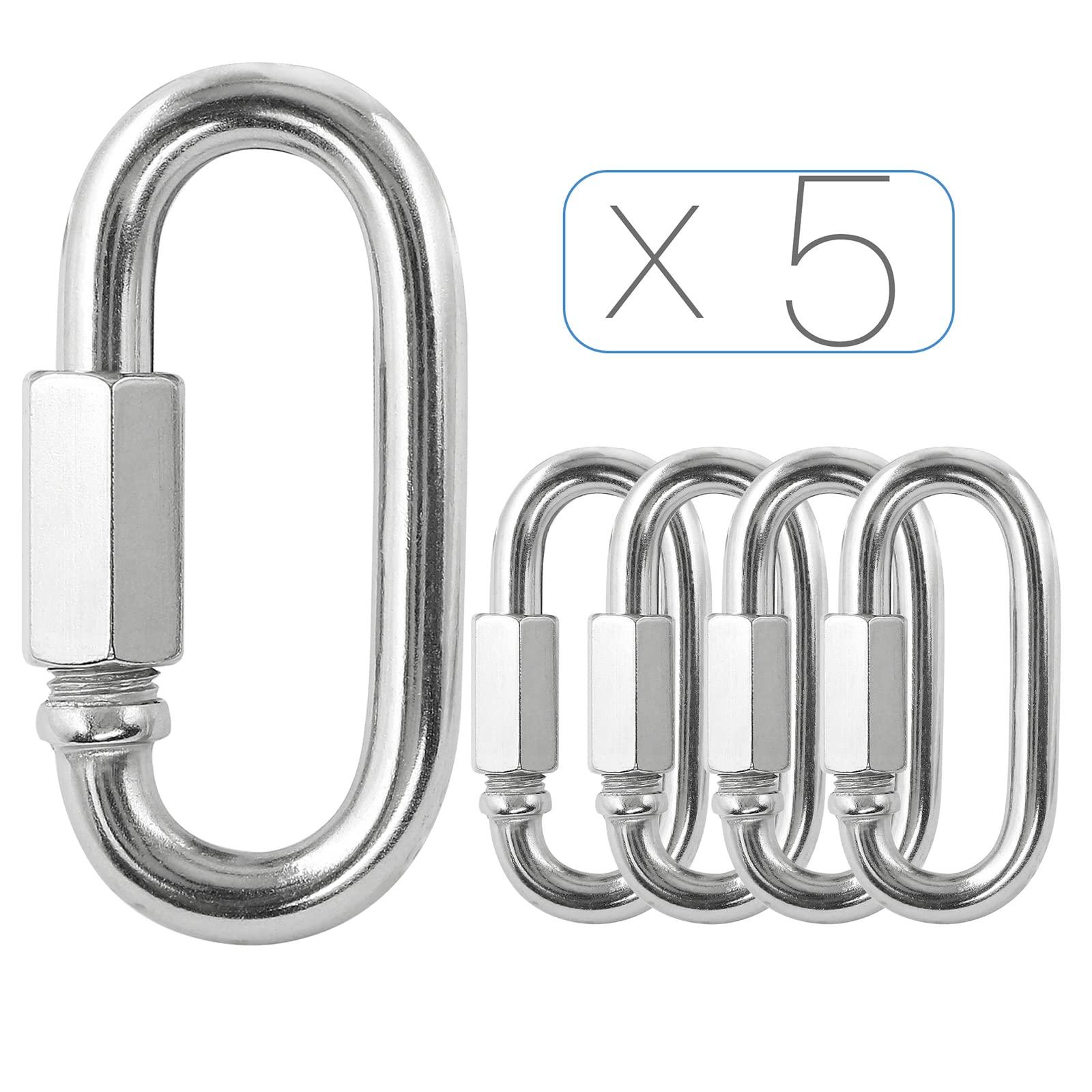 Snapklik.com : Masendelk 5pcs M8 Quick Link Chain, 5/16 Inch Stainless ...