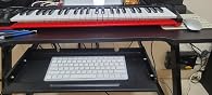 Adjustable Steel Under Desk Keyboard Tray with 360° Rotating Mouse ...