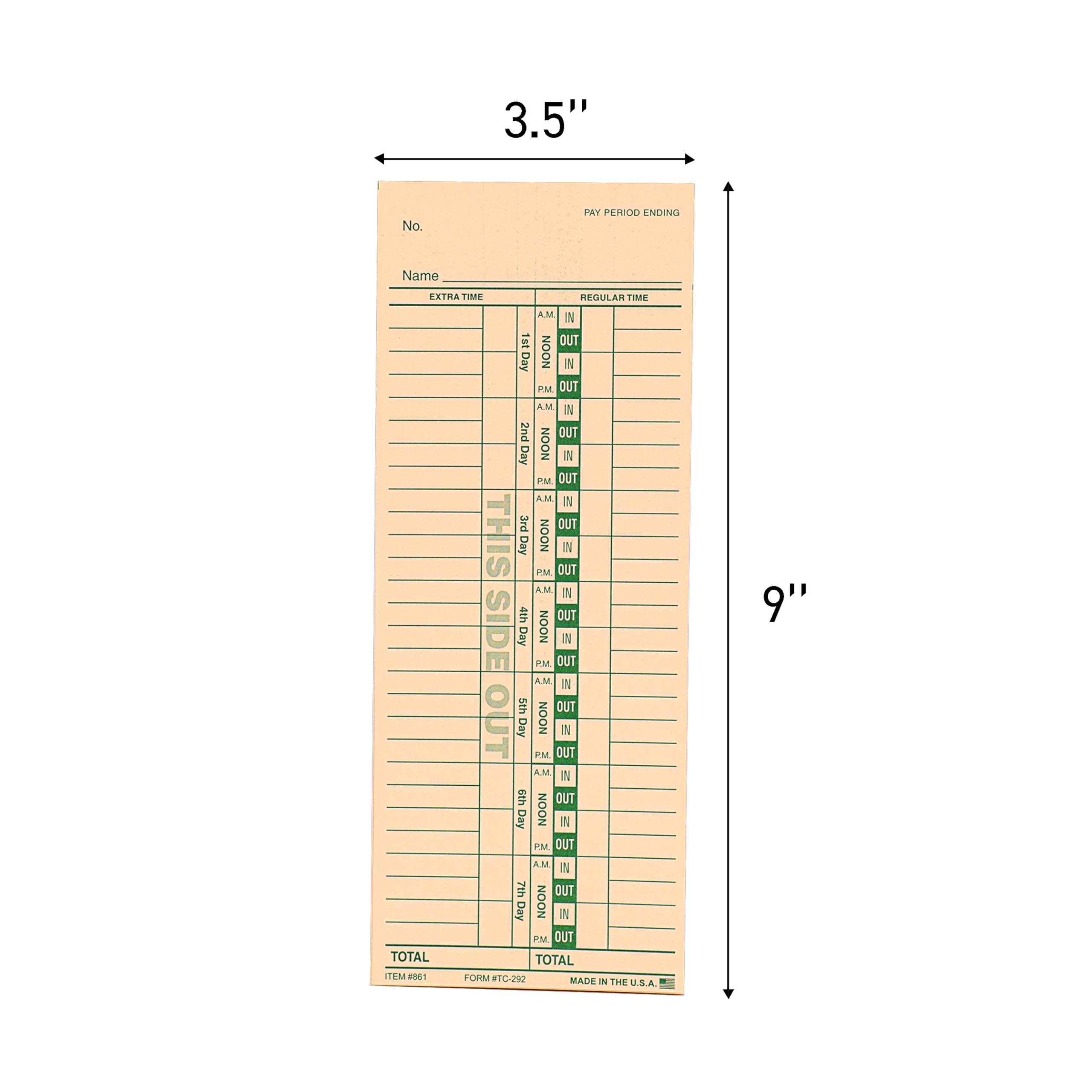 Snapklik.com : Employee Time Card - Pack Of 250 - Durable Time Cards ...