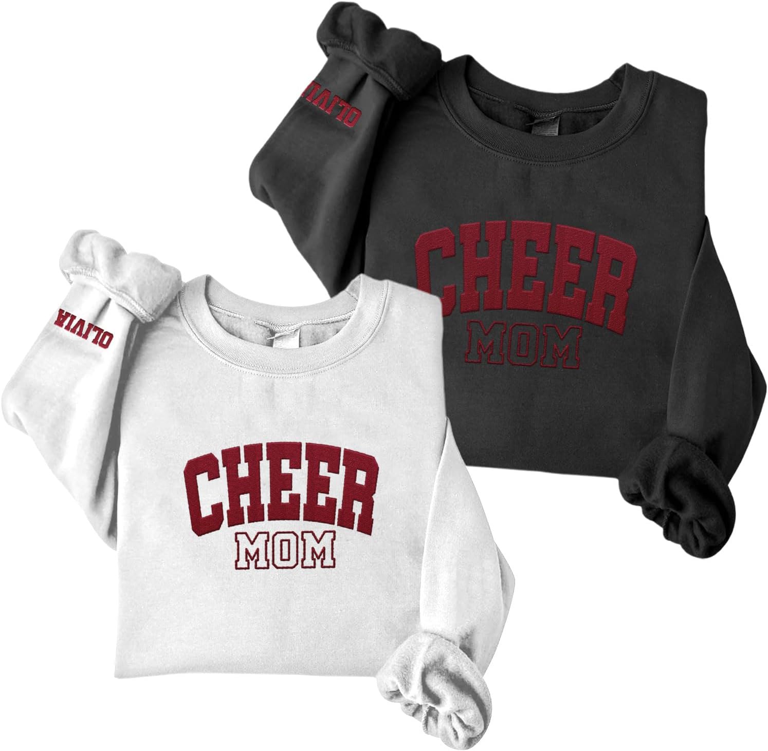 MAPrints Personalized Embroidered Cheer Mom Sweatshirt Custom Proud ...