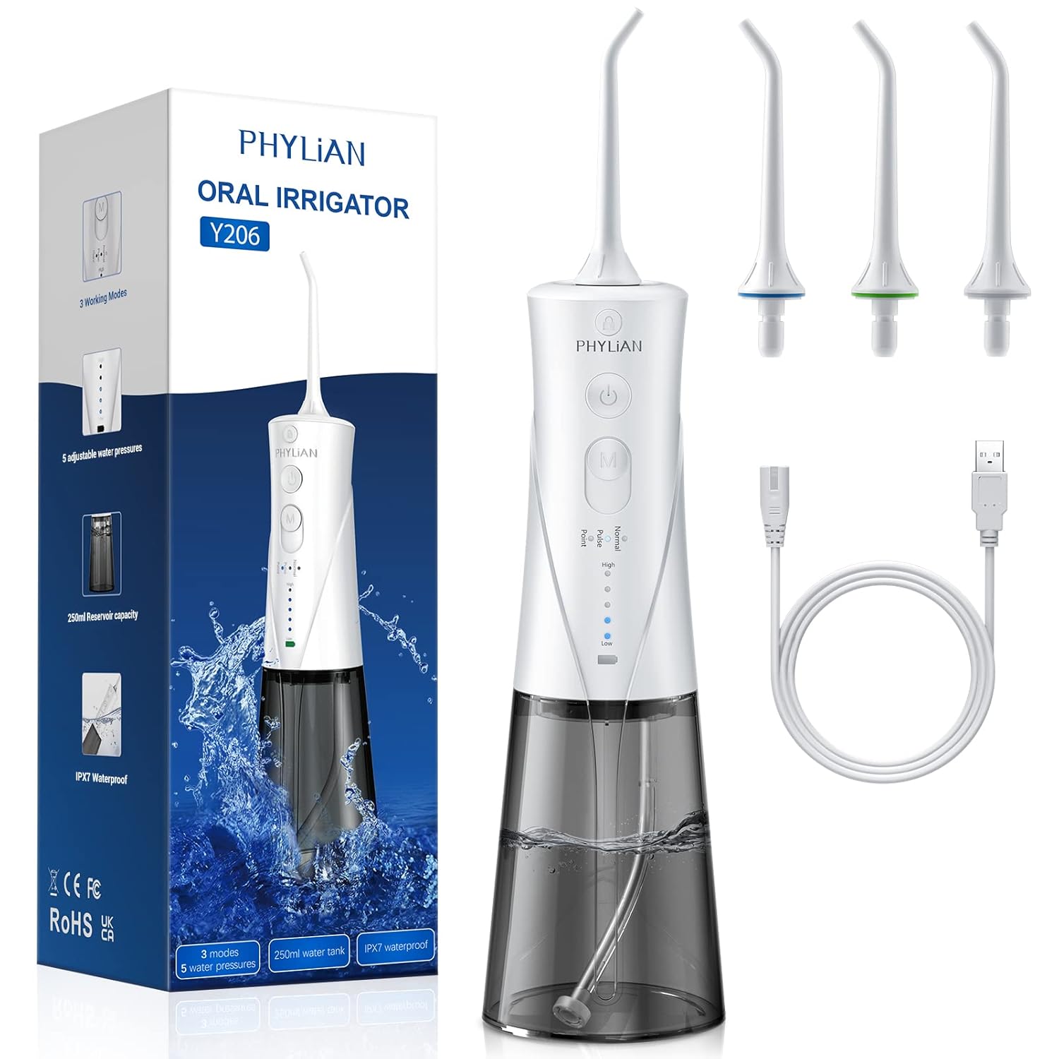 Portable Cordless Water Dental Flosser with 3 Modes, Nepal | Ubuy